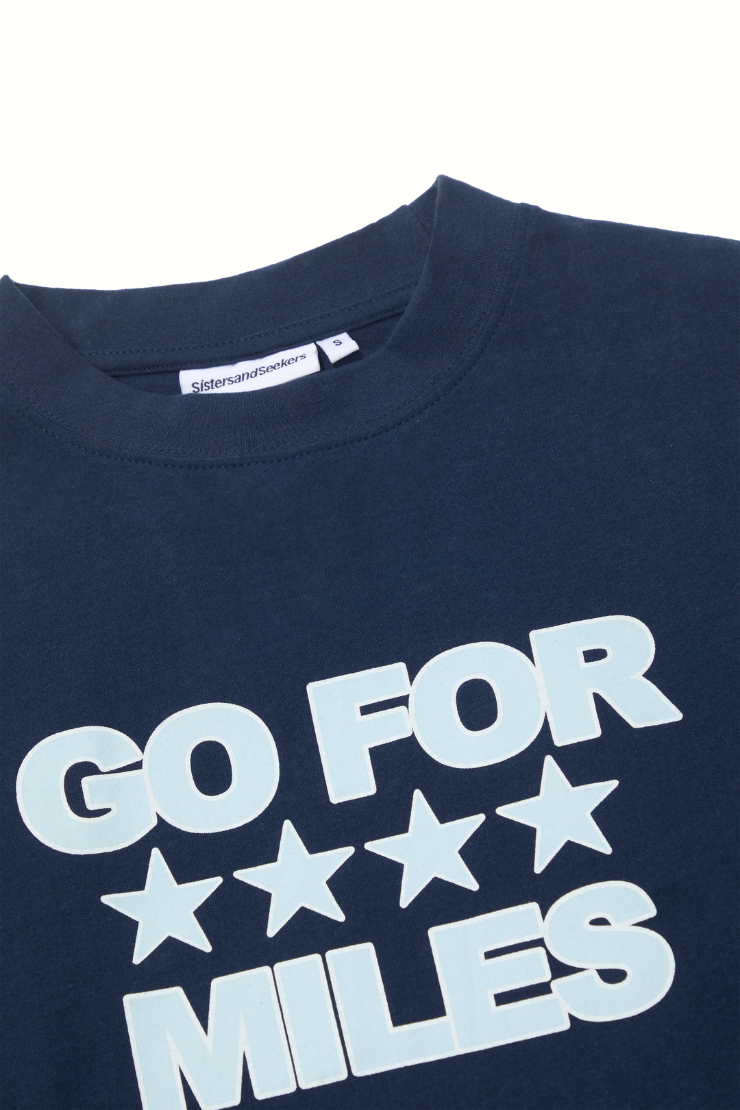 Miles Graphic Women's Oversized T-shirt - Navy – SistersandSeekers