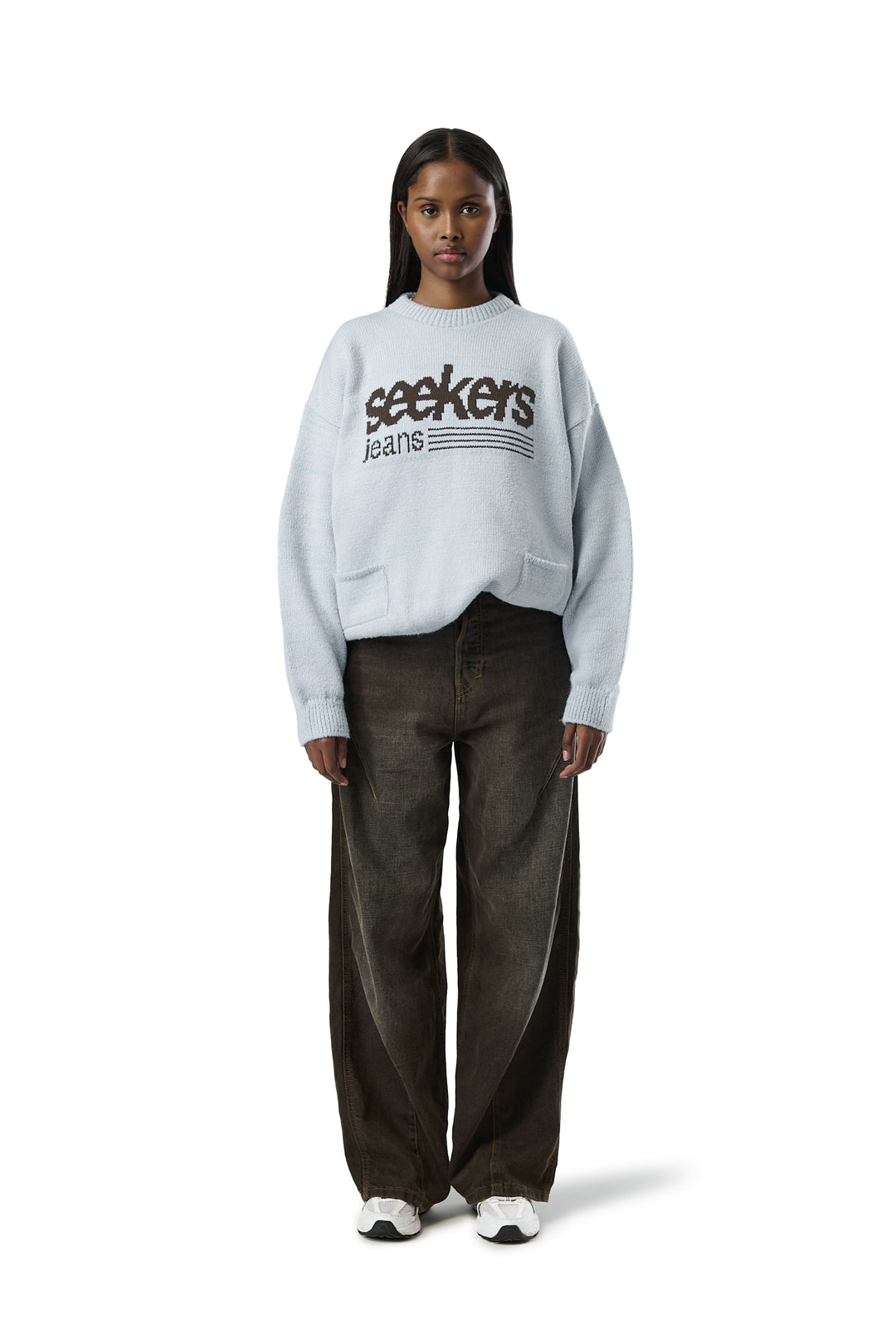 Pandy Logo Knit Sweater – Sisters and Seekers