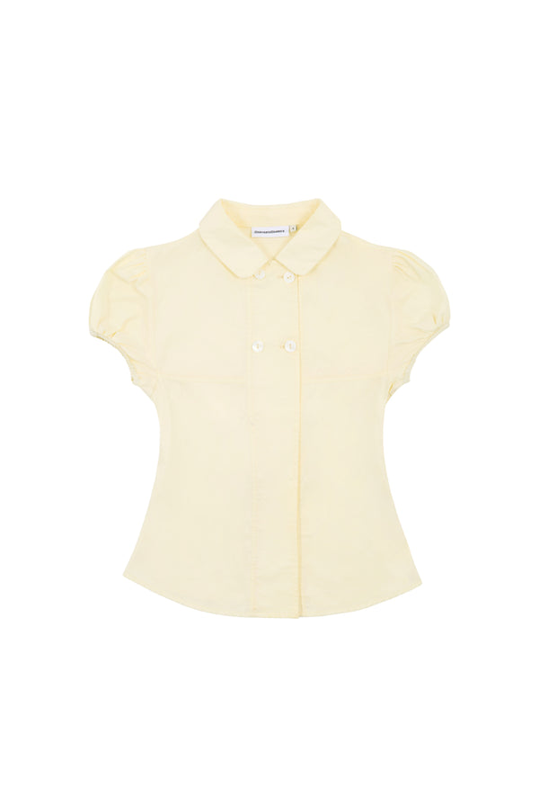 Wendy Poplin Blouse in Soft Yellow – SistersandSeekers